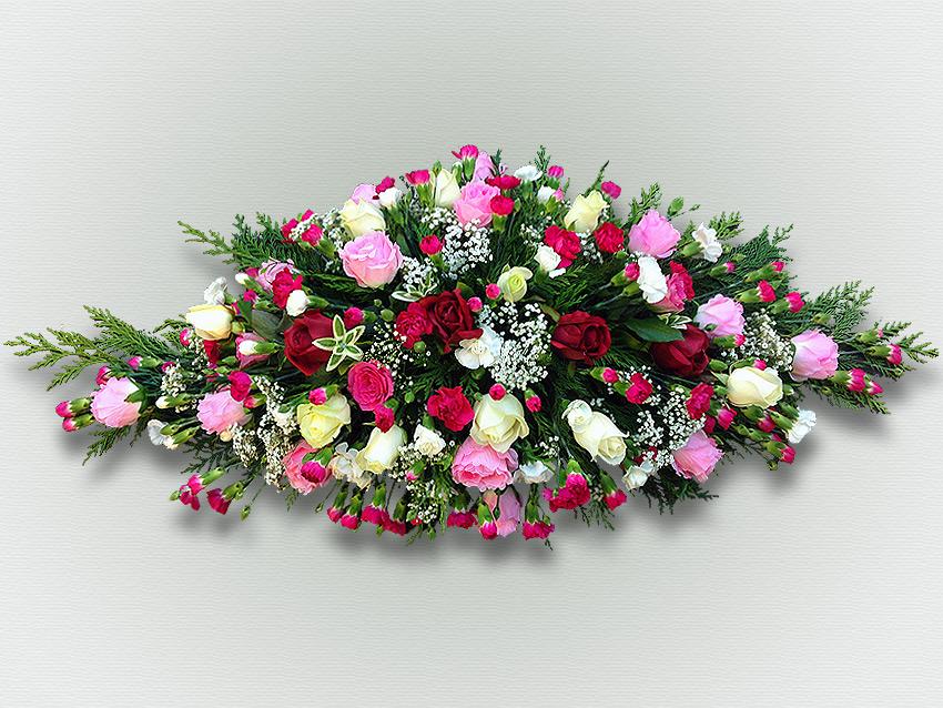 Double ended Spray - Pink, White & Red | Petals Florist